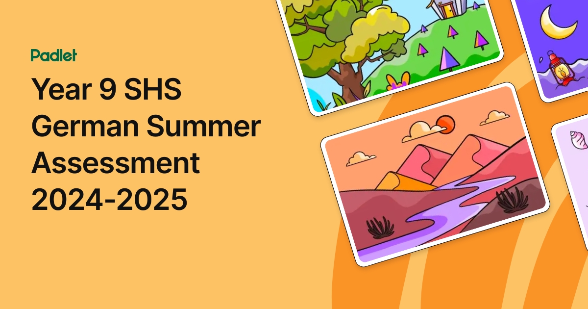Year 9 SHS German Summer Assessment 2024-2025