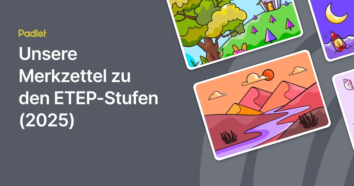 Unsere Merkzettel zu den ETEP-Stufen (2025)