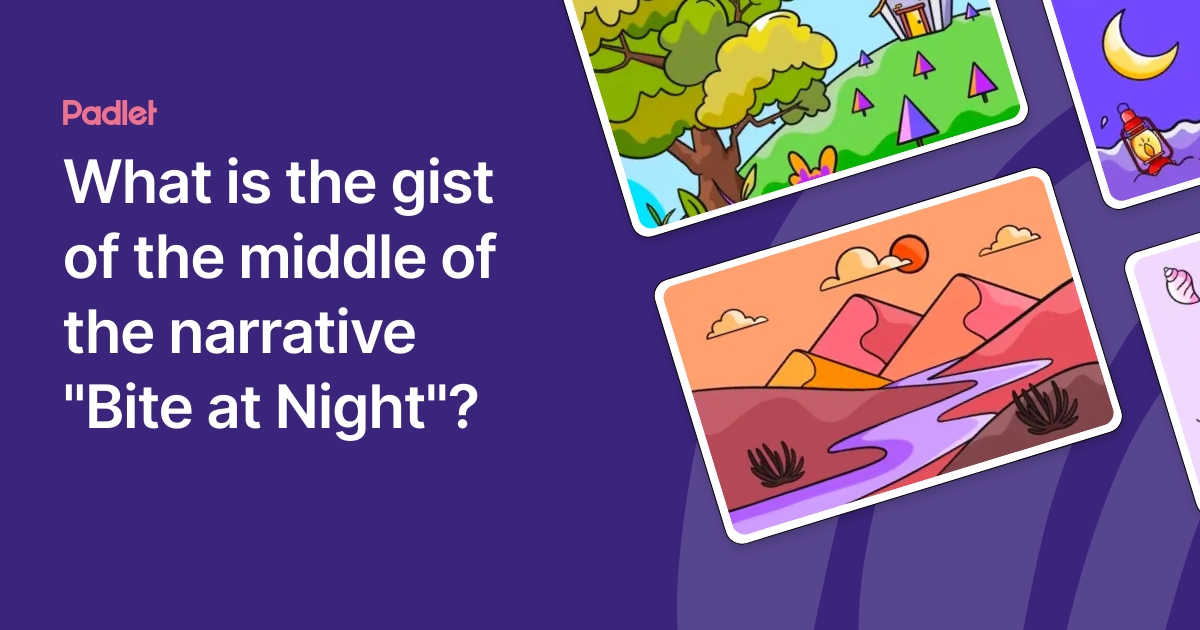What is the gist of the middle of the narrative "Bite at Night"?