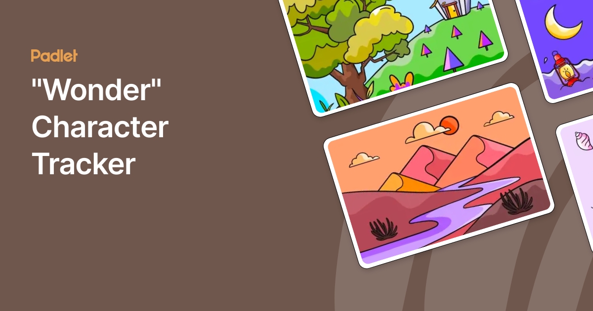 "Wonder" Character Tracker