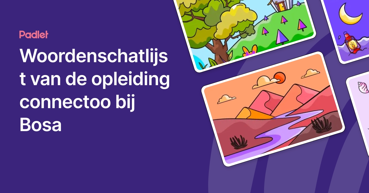 Woordenschatlijst van de opleiding connectoo bij Bosa