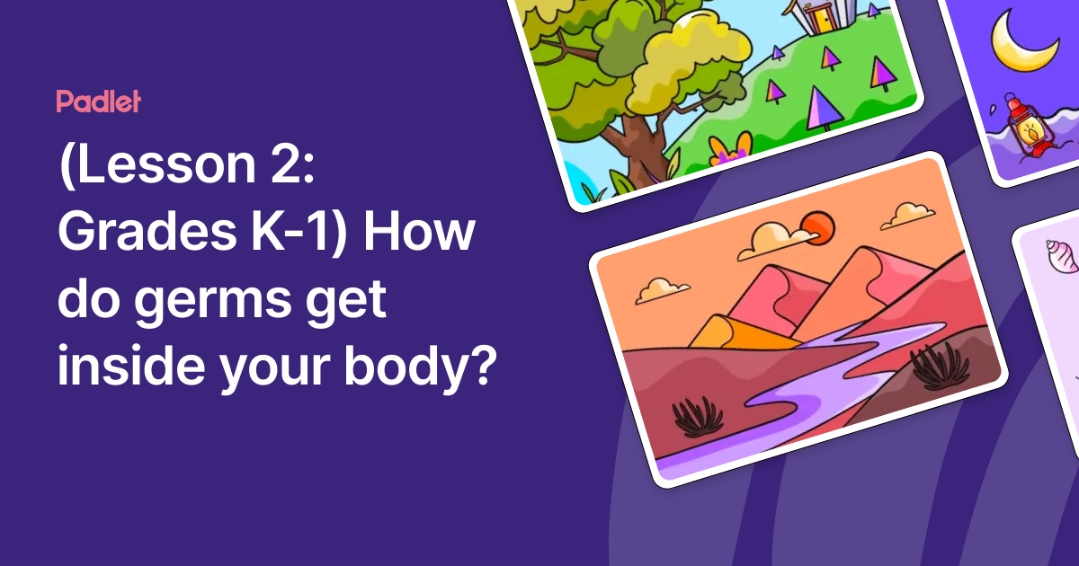 (Lesson 2: Grades K-1) How do germs get inside your body?