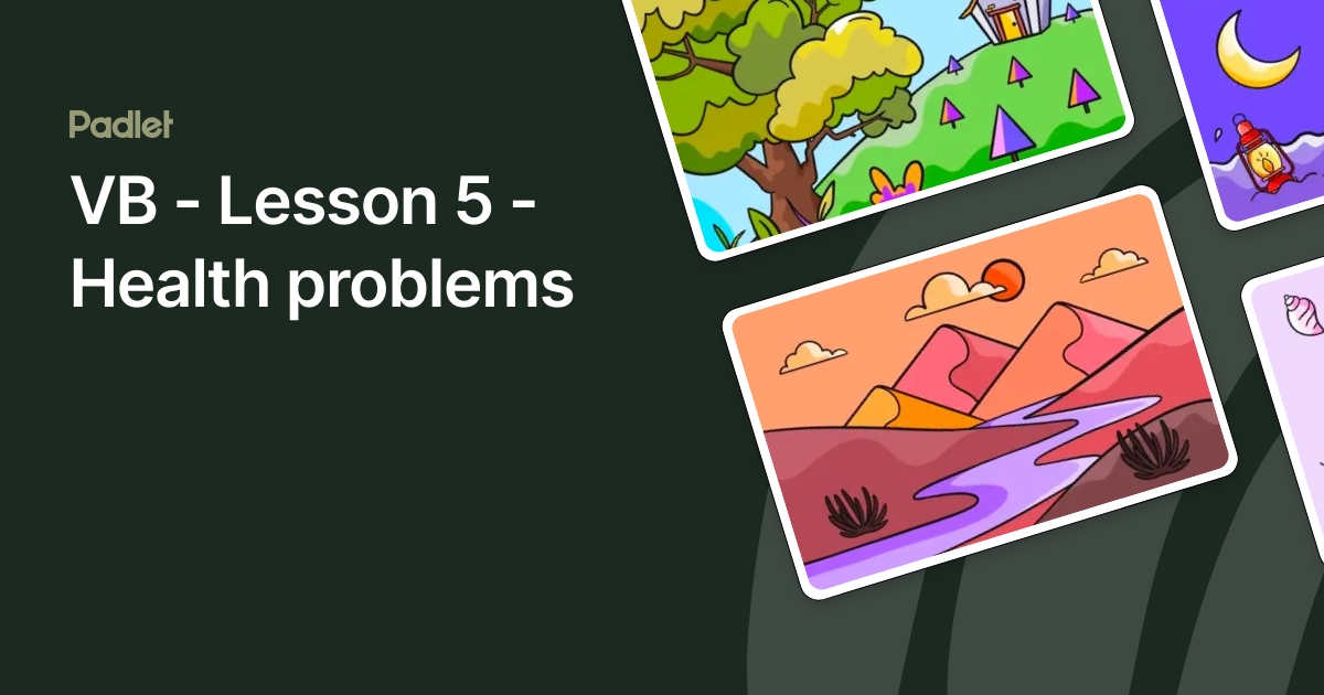VB - Lesson 5 - Health problems
