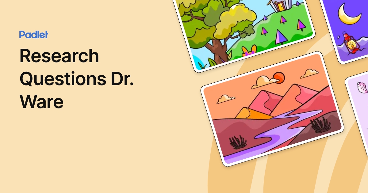 Research Questions Dr. Ware