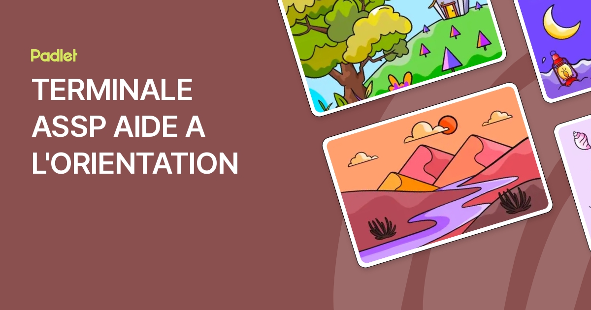 TERMINALE ASSP AIDE A L'ORIENTATION