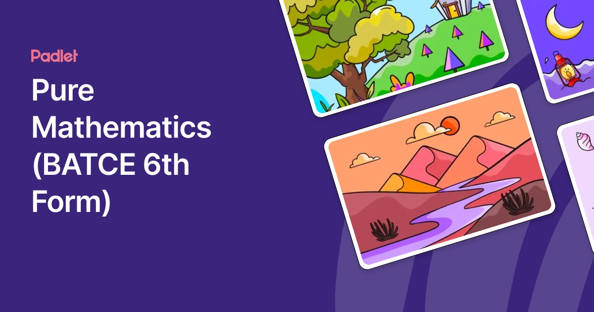 Pure Mathematics (BATCE 6th Form)