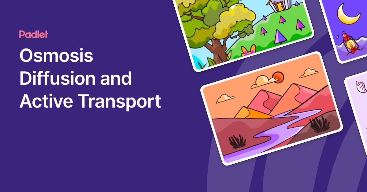 Osmosis Diffusion and Active Transport