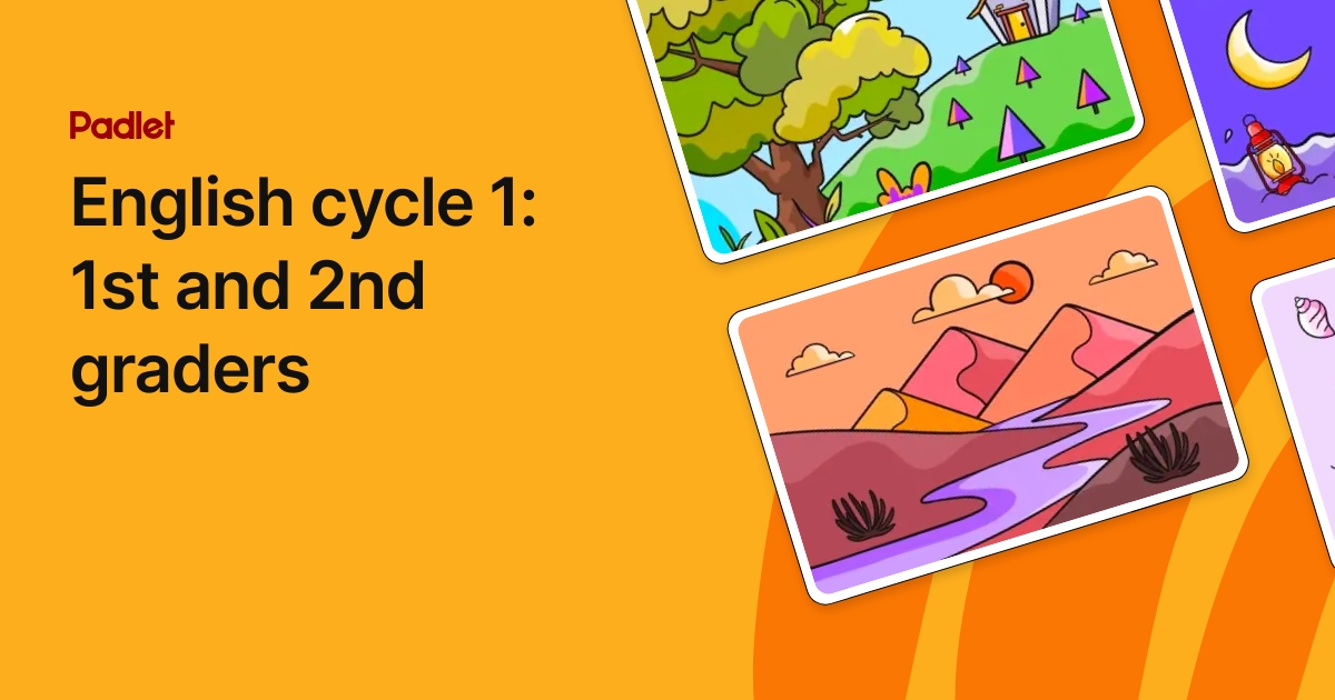 English cycle 1: 1st and 2nd graders