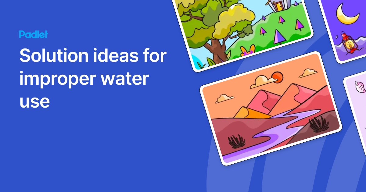 Solution ideas for improper water use