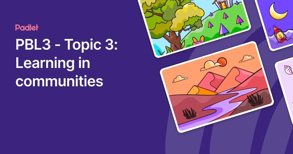 PBL3 - Topic 3: Learning in communities