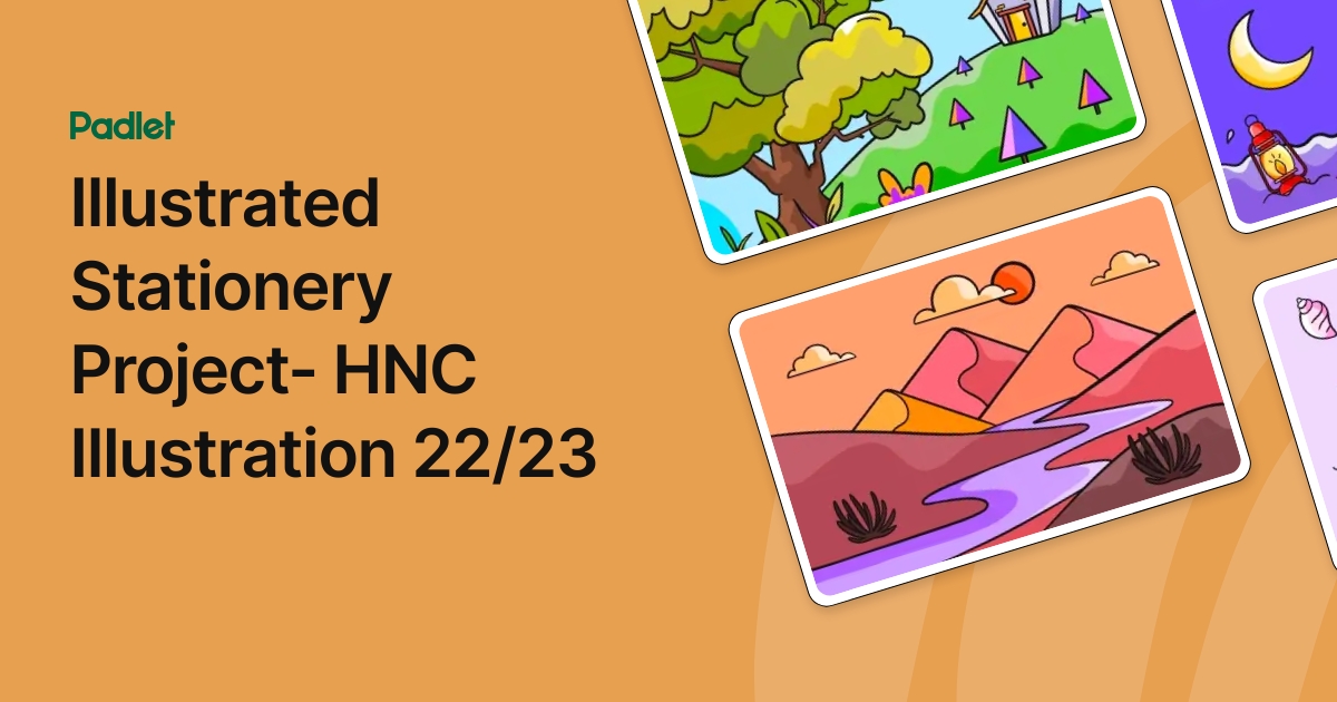 Illustrated Stationery Project- HNC Illustration 22/23