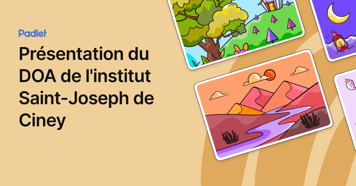 Présentation du DOA de l'institut Saint-Joseph de Ciney