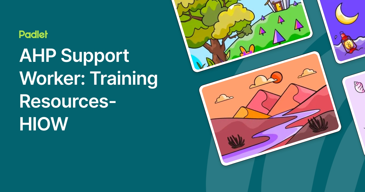 AHP Support Worker: Training Resources- HIOW