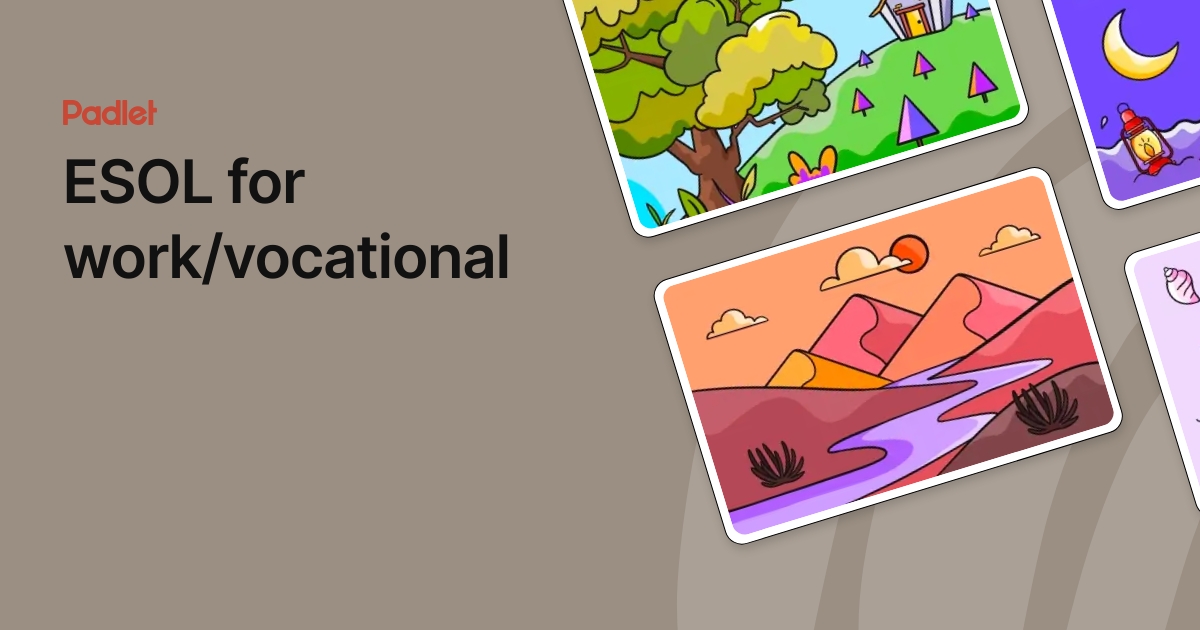 ESOL for work/vocational