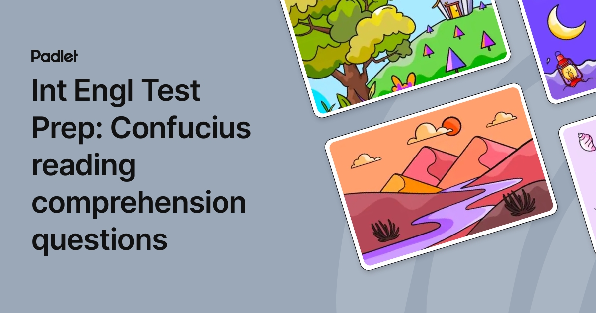 TOEFL: Confucius reading comprehension questions