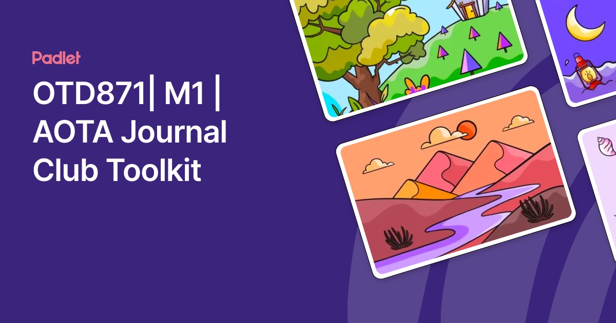 OTD871| M1 | AOTA Journal Club Toolkit
