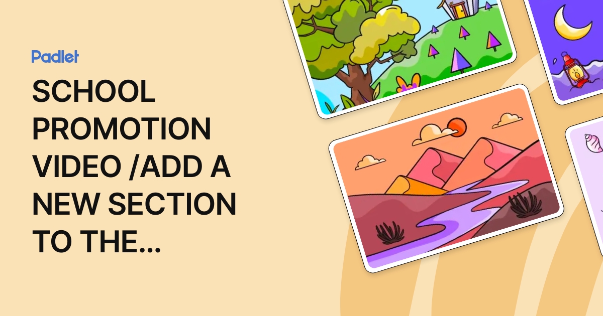 SCHOOL PROMOTION VIDEO /ADD A NEW SECTION TO THE RIGHTEST SECTION ...