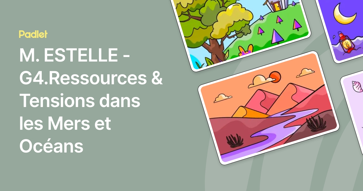 M. ESTELLE - G4.Ressources & Tensions dans les Mers et Océans