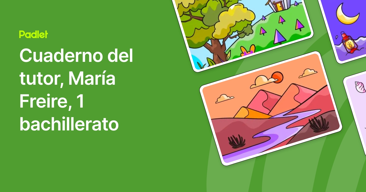 Cuaderno del tutor, María Freire, 1 bachillerato