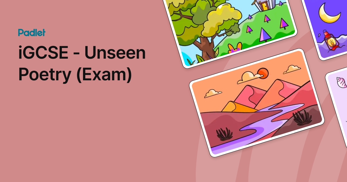 iGCSE - Unseen Poetry (Exam)