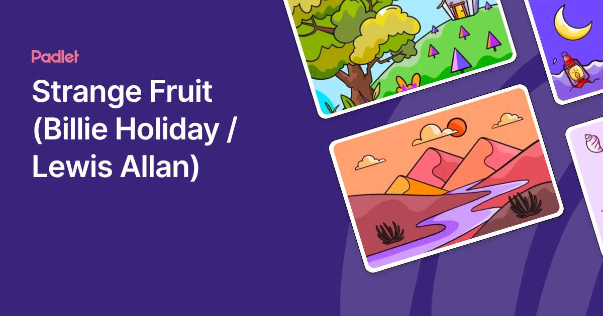 Strange Fruit (Billie Holiday / Lewis Allan)