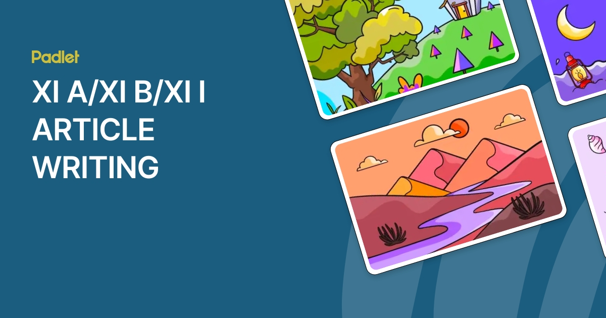 XI A/XI B/XI I ARTICLE WRITING