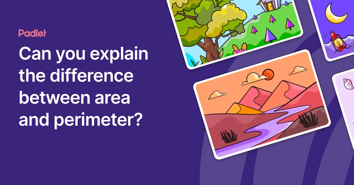Can you explain the difference between area and perimeter?