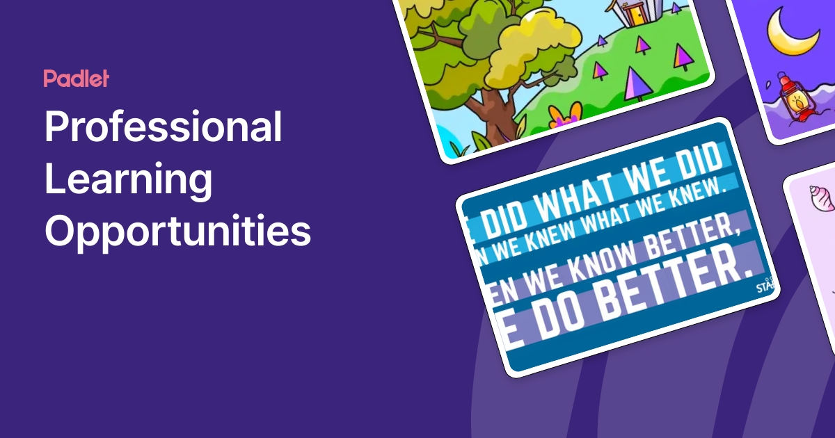 Professional Learning Opportunities