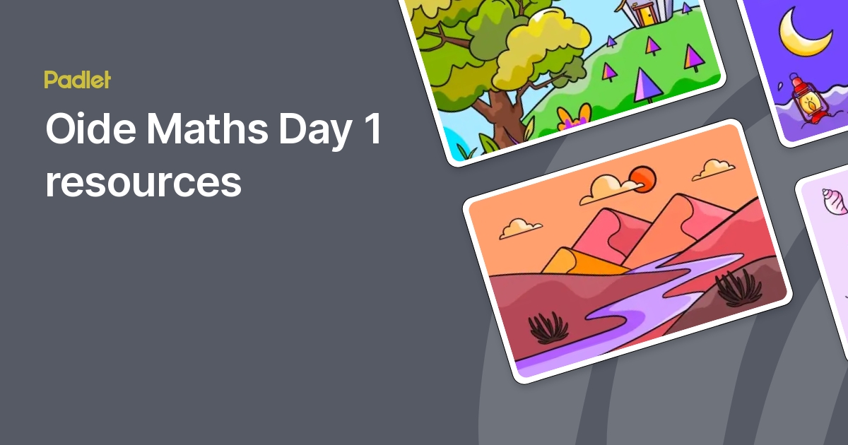 Oide Maths Day 1 resources