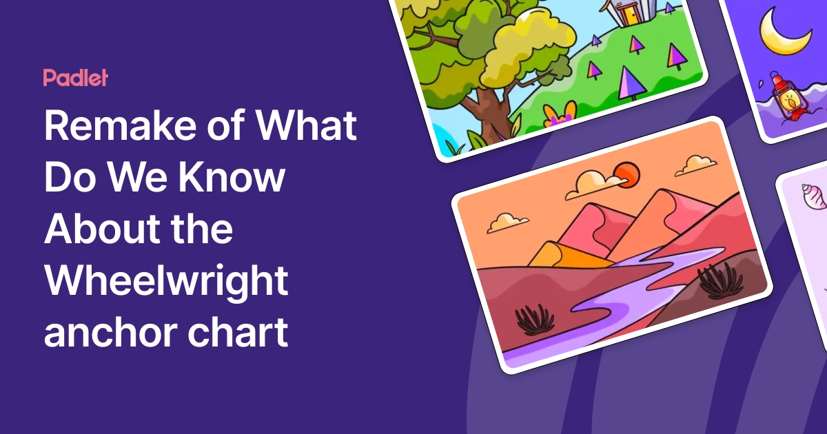 Remake of What Do We Know About the Wheelwright anchor chart