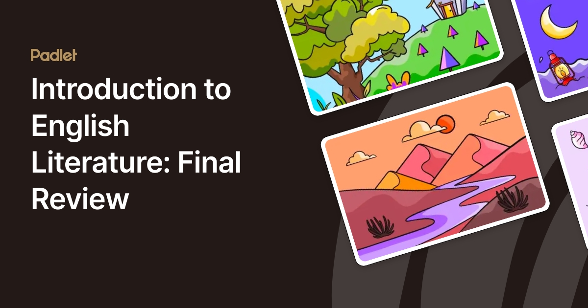 Introduction to English Literature: Final Review
