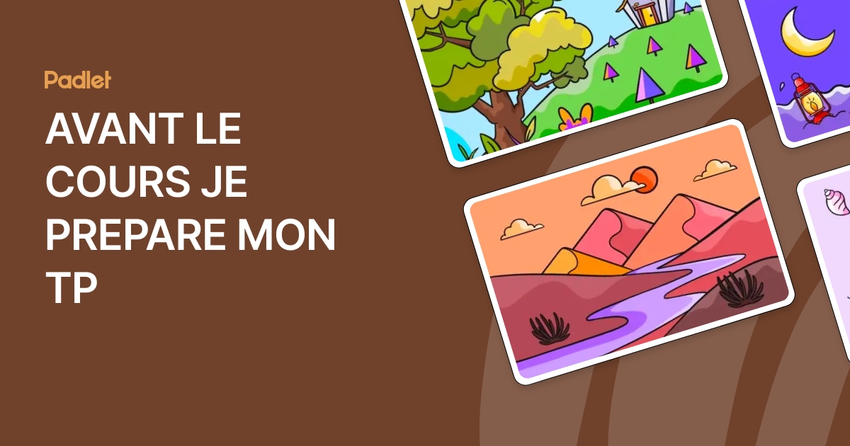 AVANT LE COURS JE PREPARE MON TP