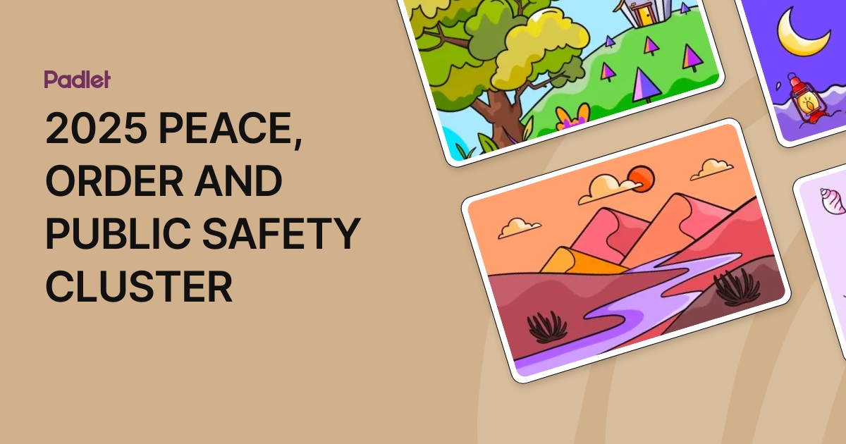 2025 PEACE, ORDER AND PUBLIC SAFETY CLUSTER