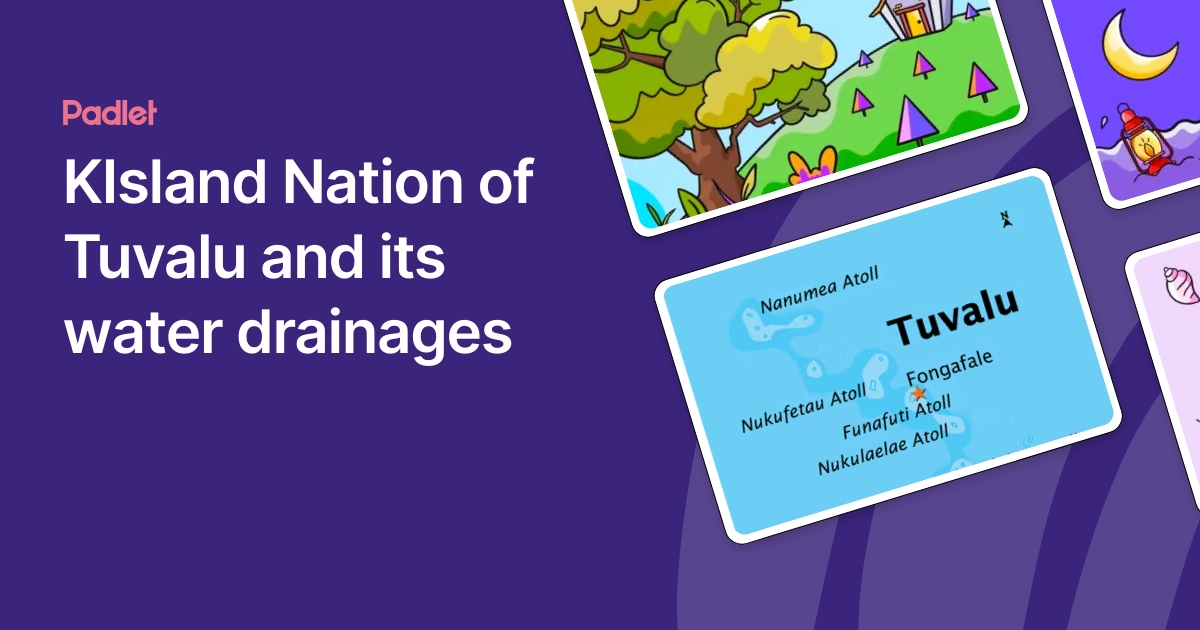 KIsland Nation of Tuvalu and its water drainages
