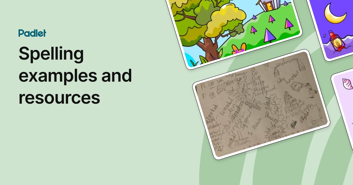 Spelling examples and resources
