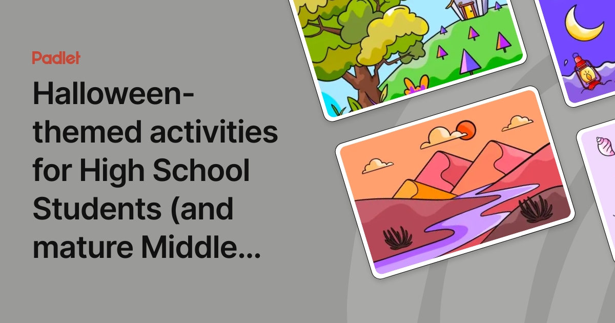 Halloween-themed activities for High School Students (and mature Middle ...