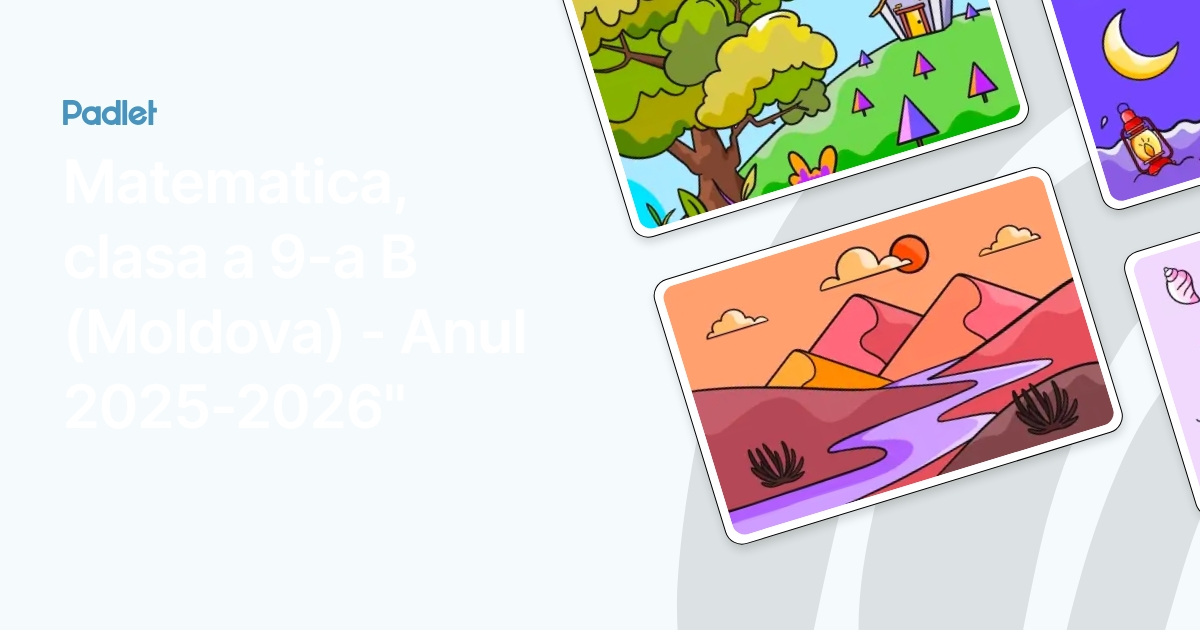 Matematica, clasa a 9-a B (Moldova) - Anul 2025-2026"