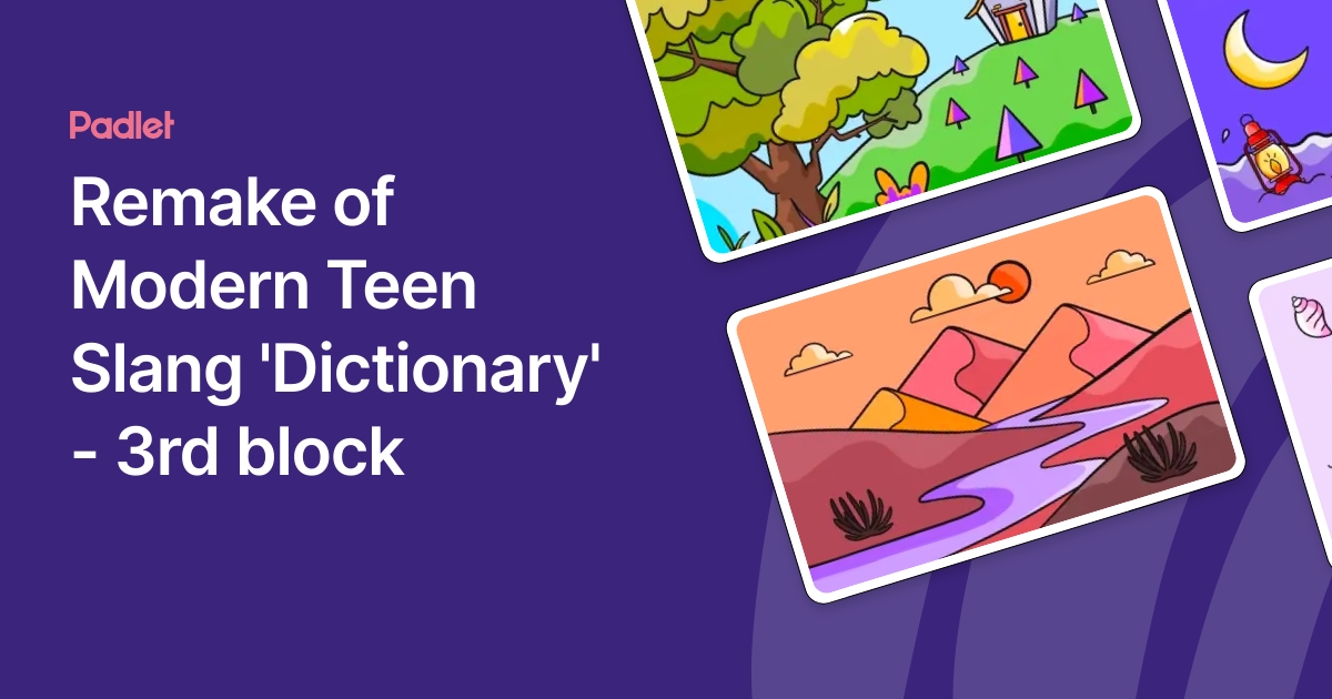 Remake of Modern Teen Slang 'Dictionary' - 3rd block