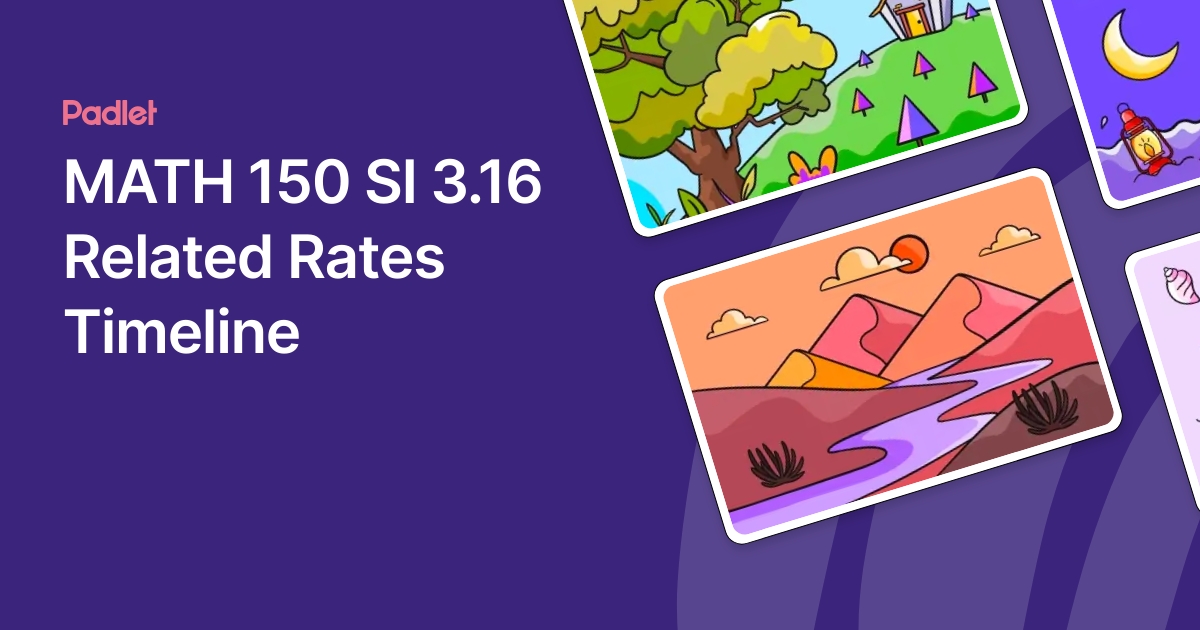 MATH 150 SI 3.16 Related Rates Timeline