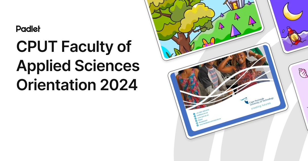 CPUT Faculty of Applied Sciences Orientation 2024
