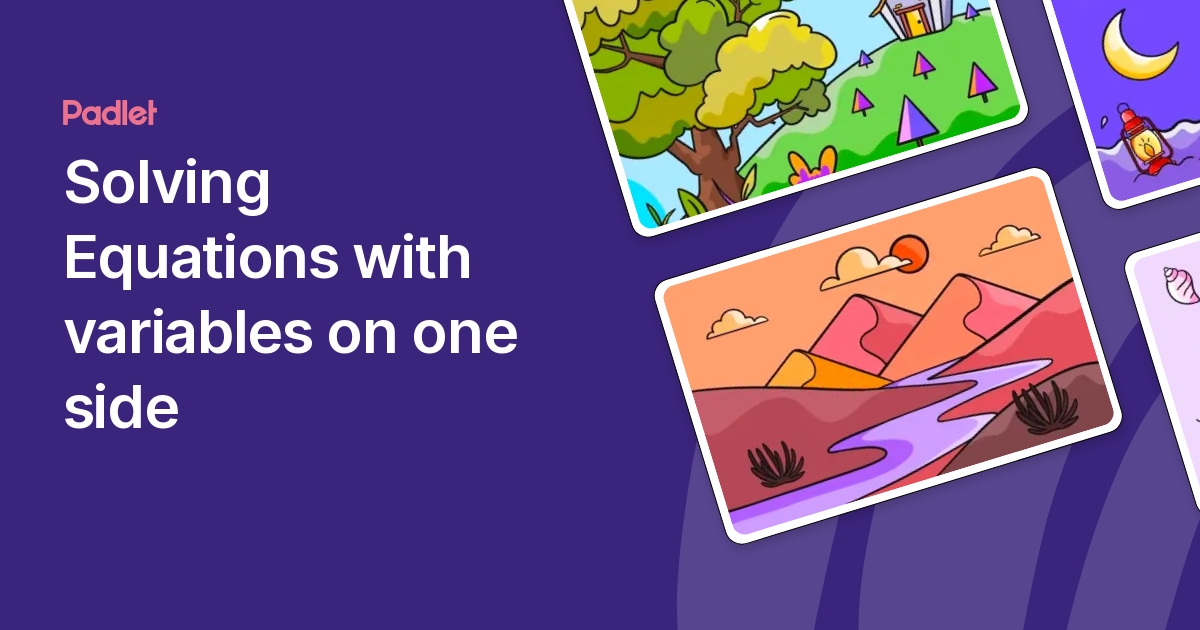 Solving Equations with variables on one side