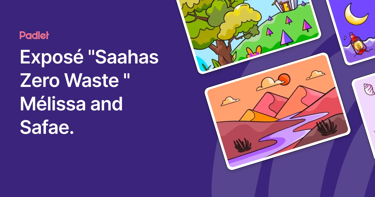 Exposé "Saahas Zero Waste " Mélissa and Safae.