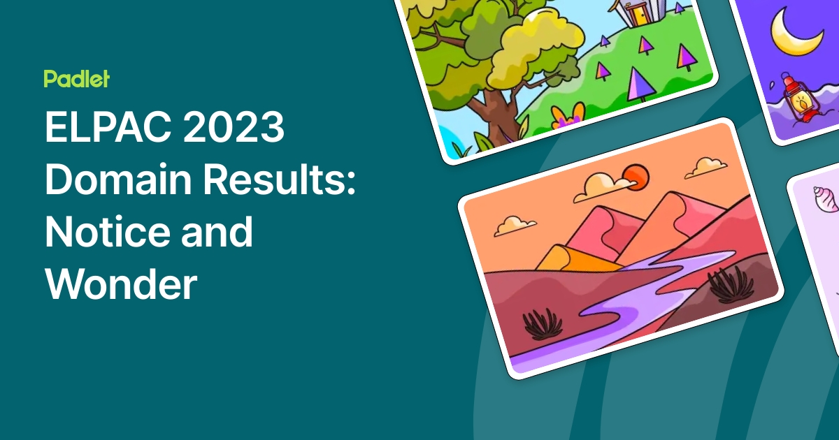 ELPAC 2023 Domain Results: Notice and Wonder