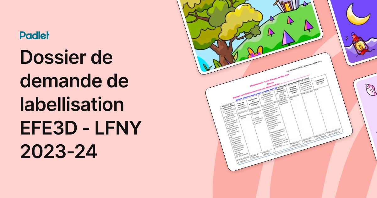 Dossier de demande de labellisation EFE3D - LFNY 2023-24