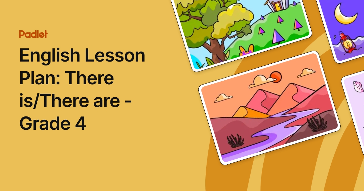 English Lesson Plan: There is/There are - Grade 4
