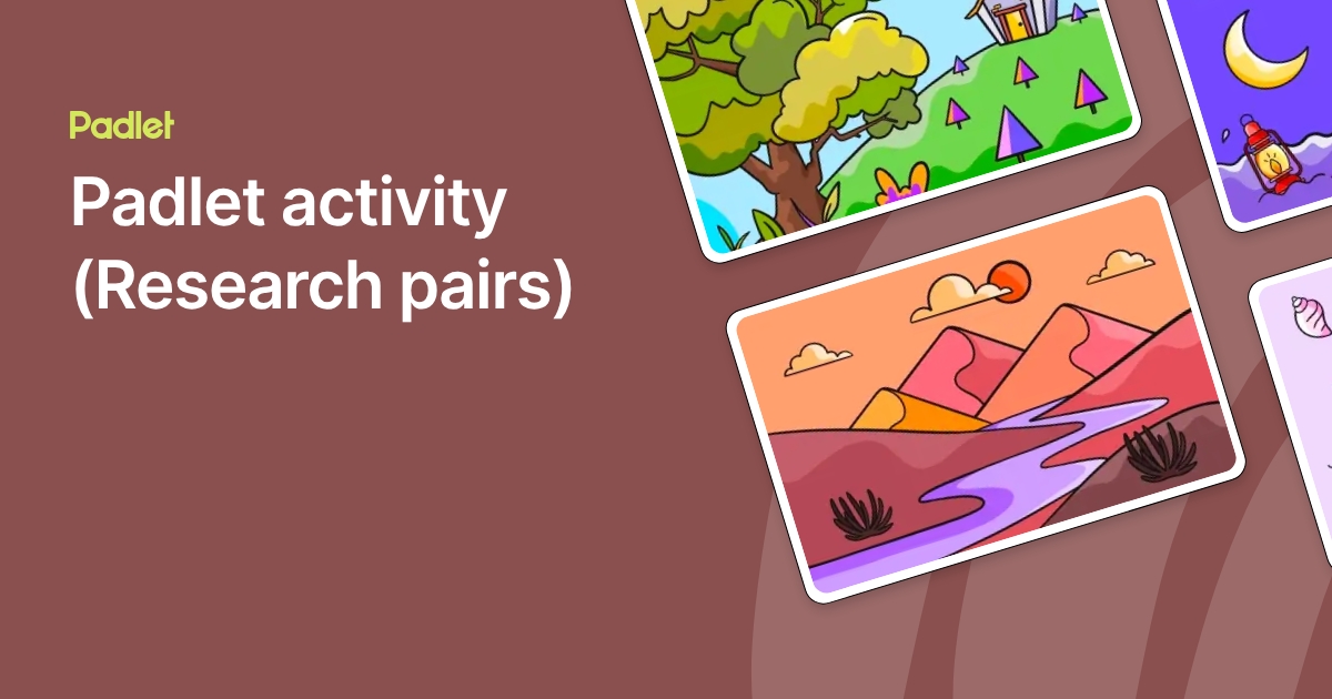 Padlet activity (Research pairs)