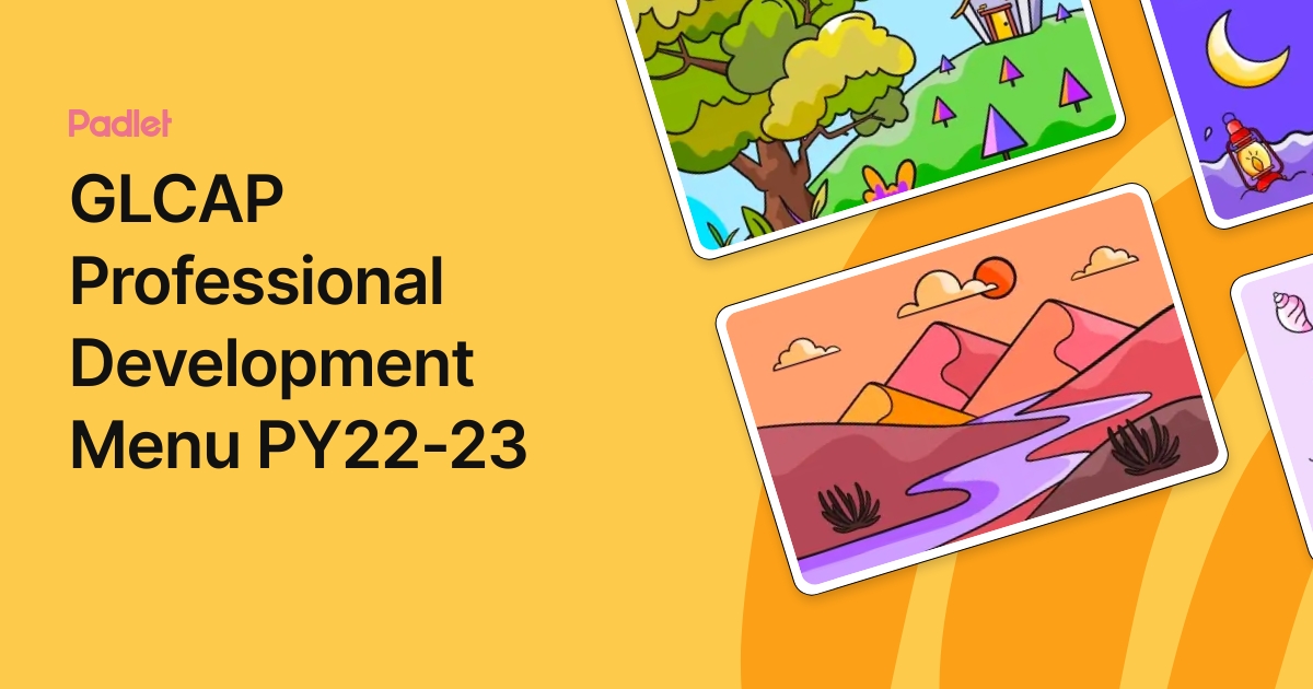 GLCAP Professional Development Menu PY22-23