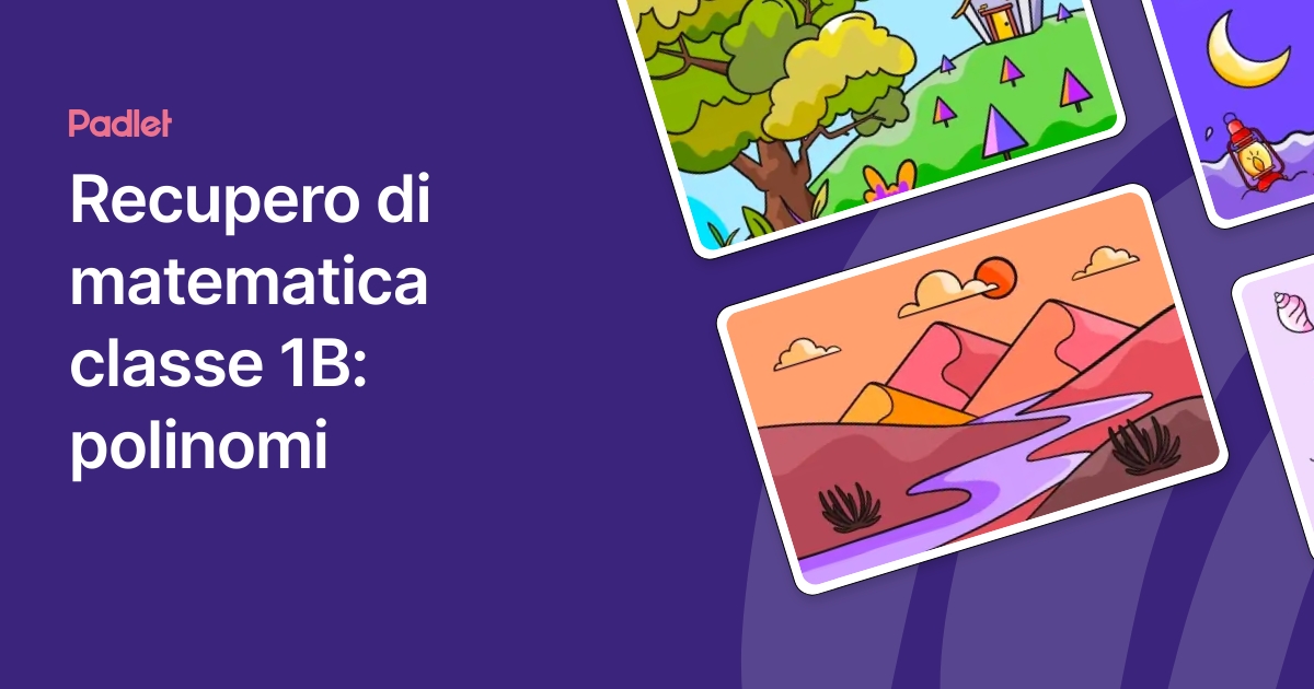 Recupero di matematica classe 1B: polinomi