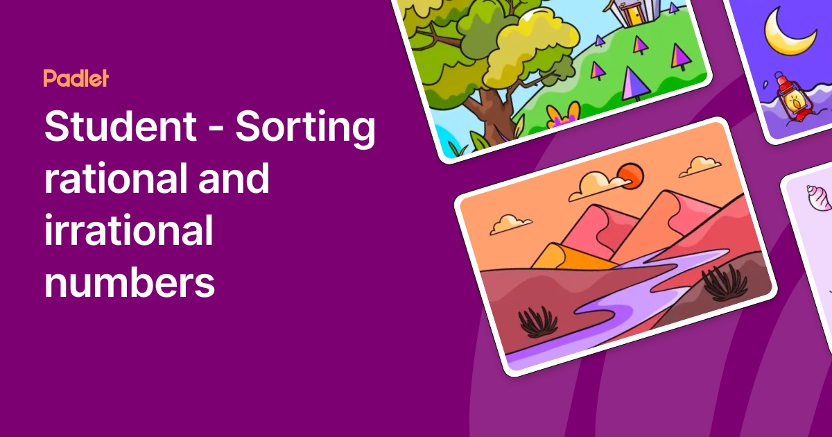 Student - Sorting rational and irrational numbers