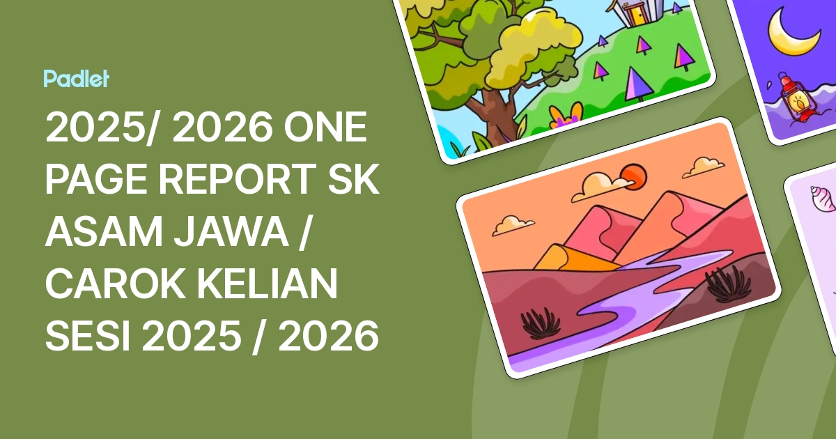 2025/ 2026 ONE PAGE REPORT SK ASAM JAWA / CAROK KELIAN SESI 2025 / 2026